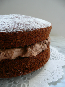 Chocolate Victoria Sponge Cake with Chocolate Buttercream Filling ...