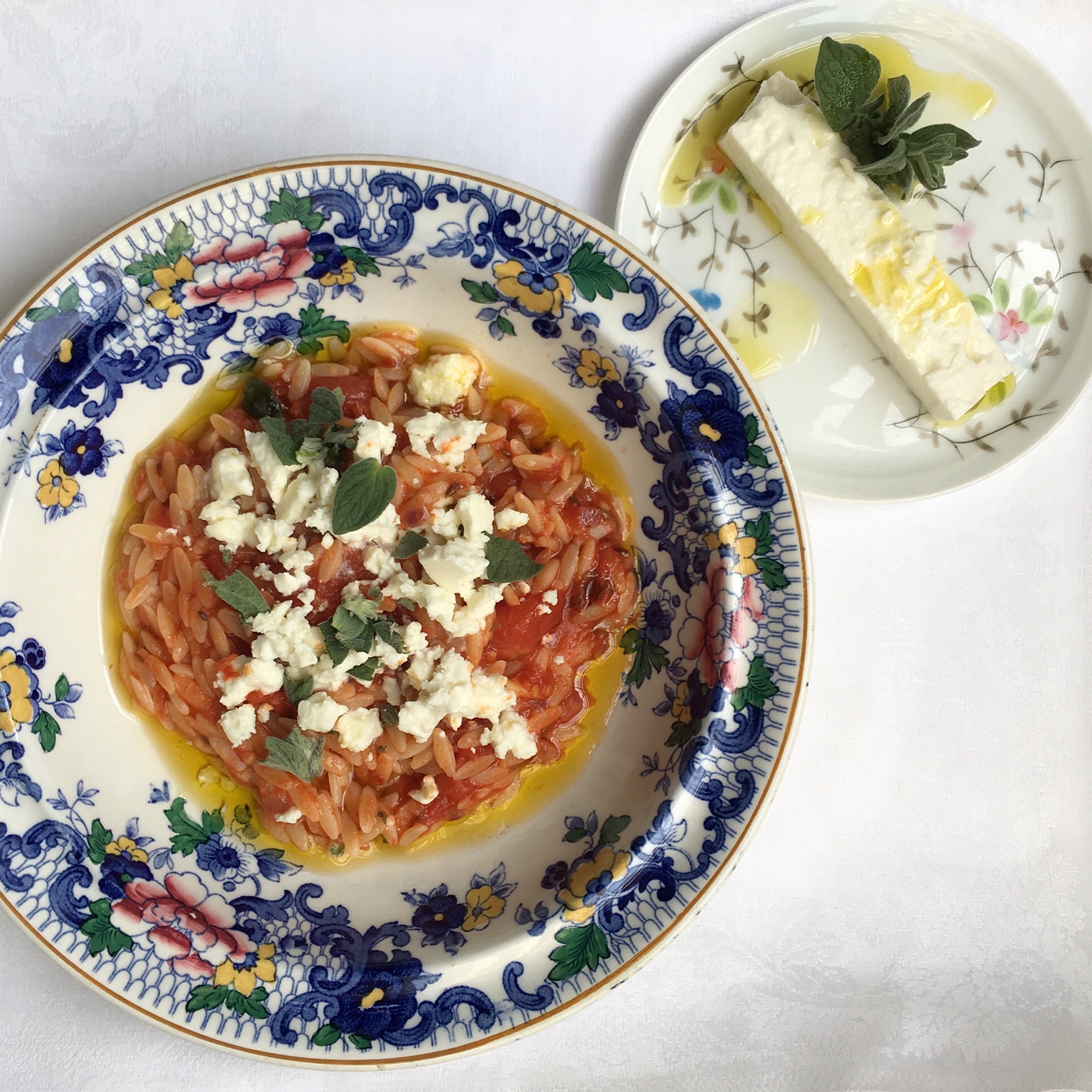 Orzo Pasta with Spicy Tomato Sauce and Feta | Maria Dernikos